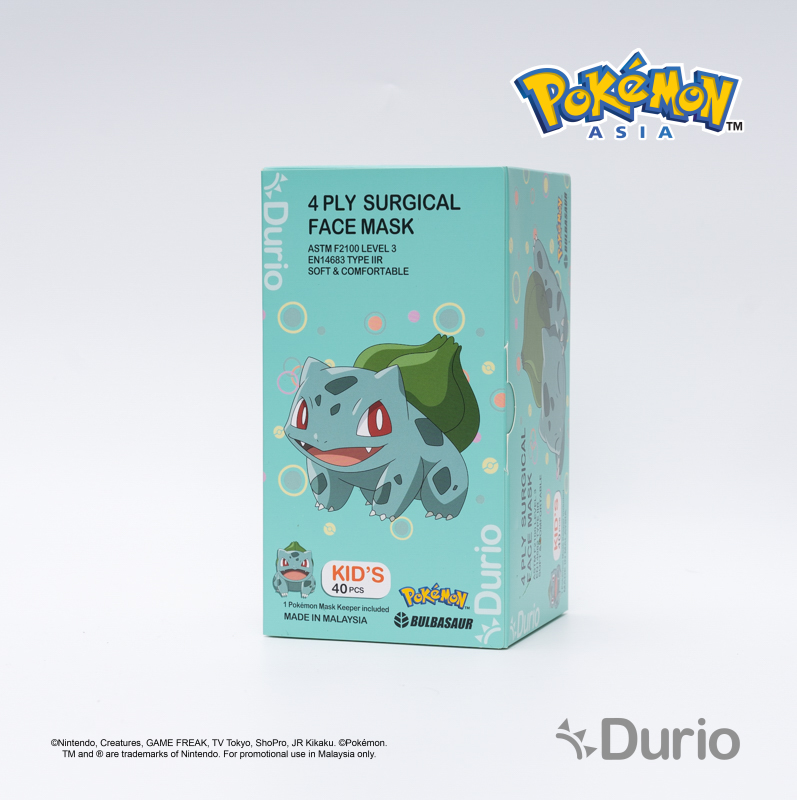 DURIO 546K POKEMON 4PLY SURGICAL FACE MASK – KIDS – LIMITED EDITION ...