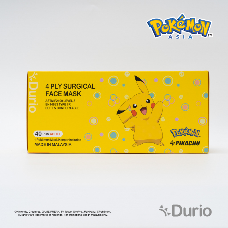 DURIO 546A POKEMON 4PLY SURGICAL FACE MASK – LIMITED EDITION – ADULT ...