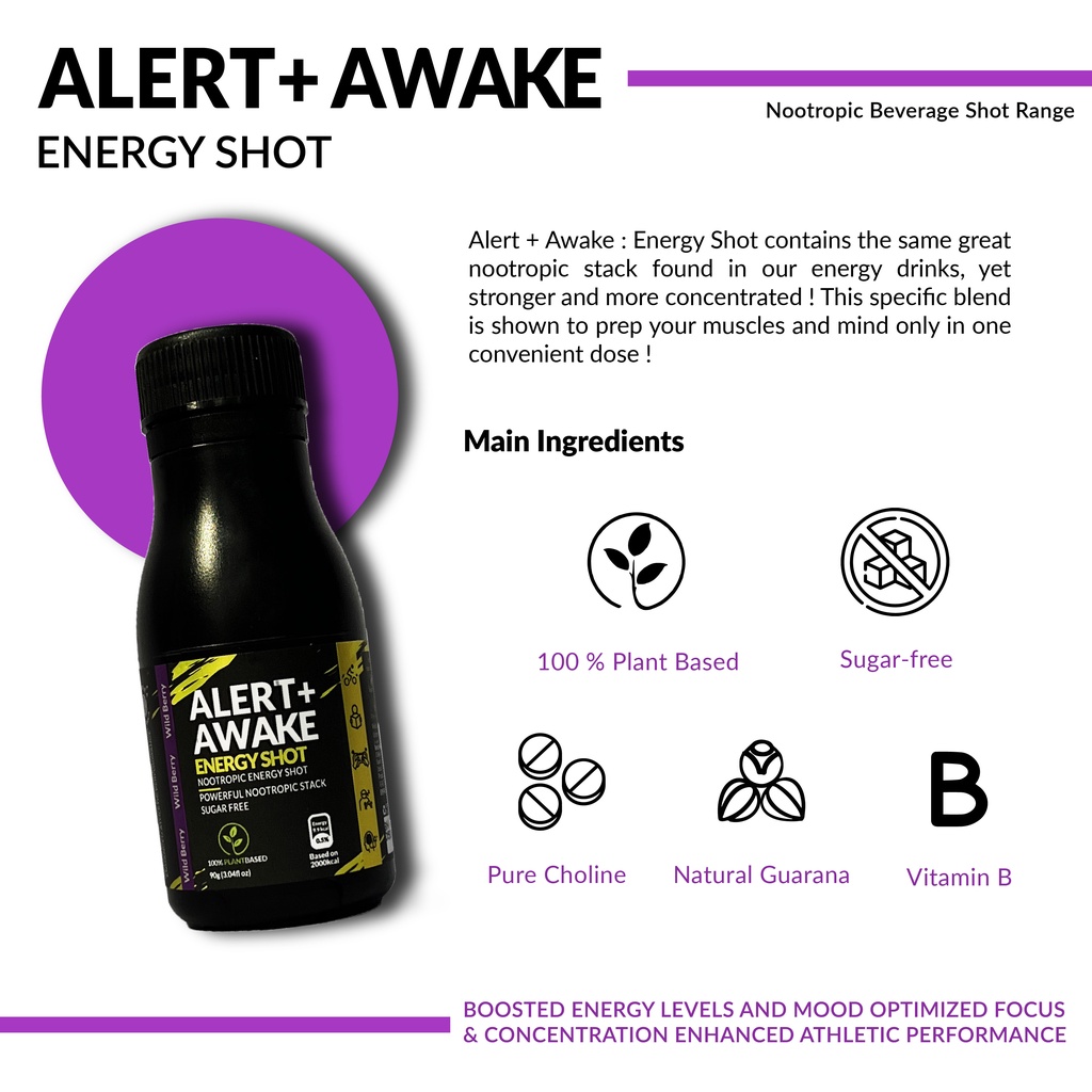 Alert + Awake : Energy Shot, 90 ml x 12 Bottles (1 Box) – eJazmine.com