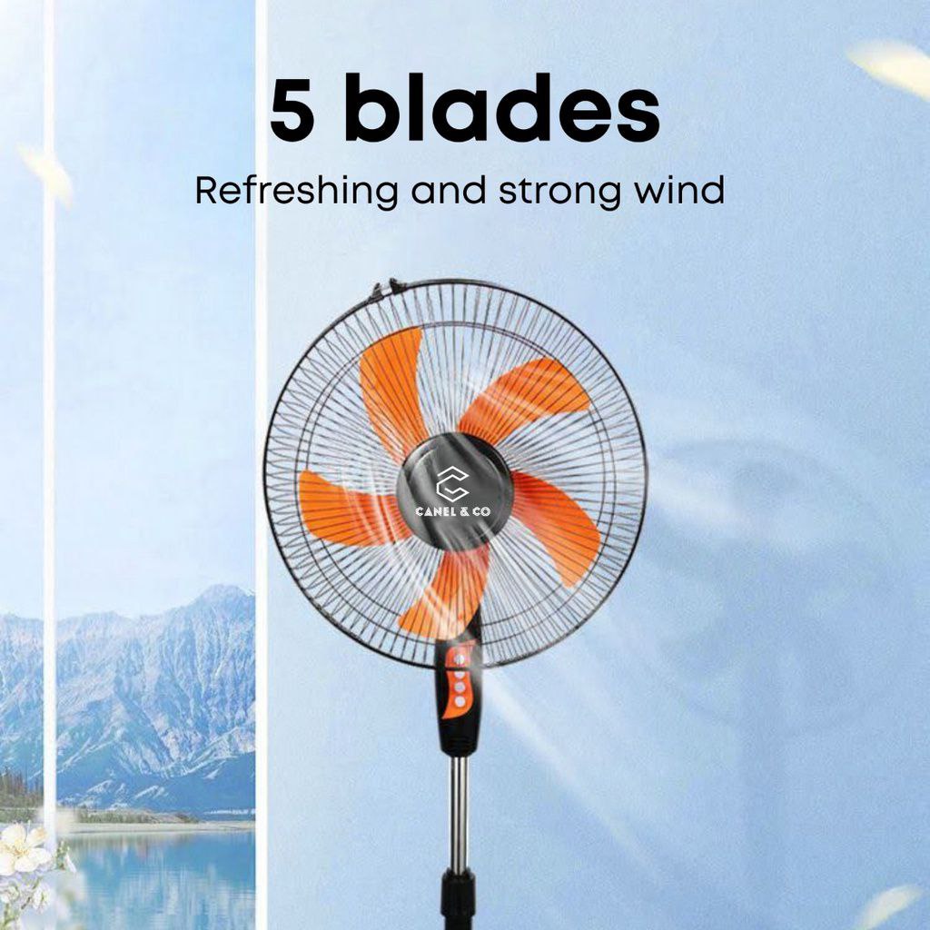 BMK Ultra Strong Floor Stand Fan 16 Inch 5 blades 3 Speed – eJazmine.com